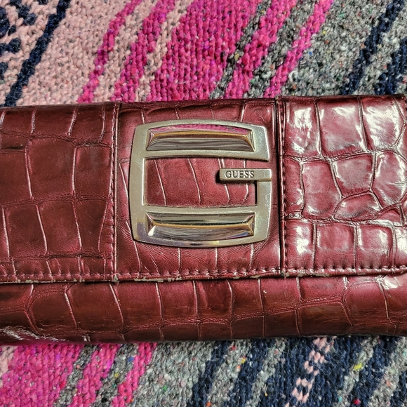 Guess | Bags | Vintage Guess Tri Fold Wallet Used Condition Purple ...